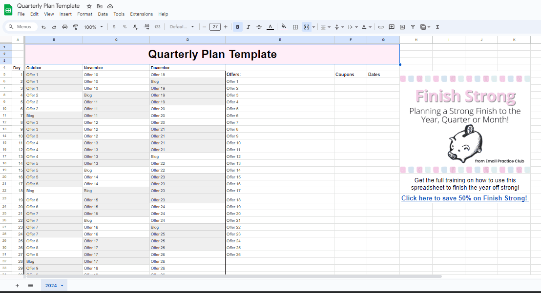 How to finish the year strong with a Quarterly Plan!